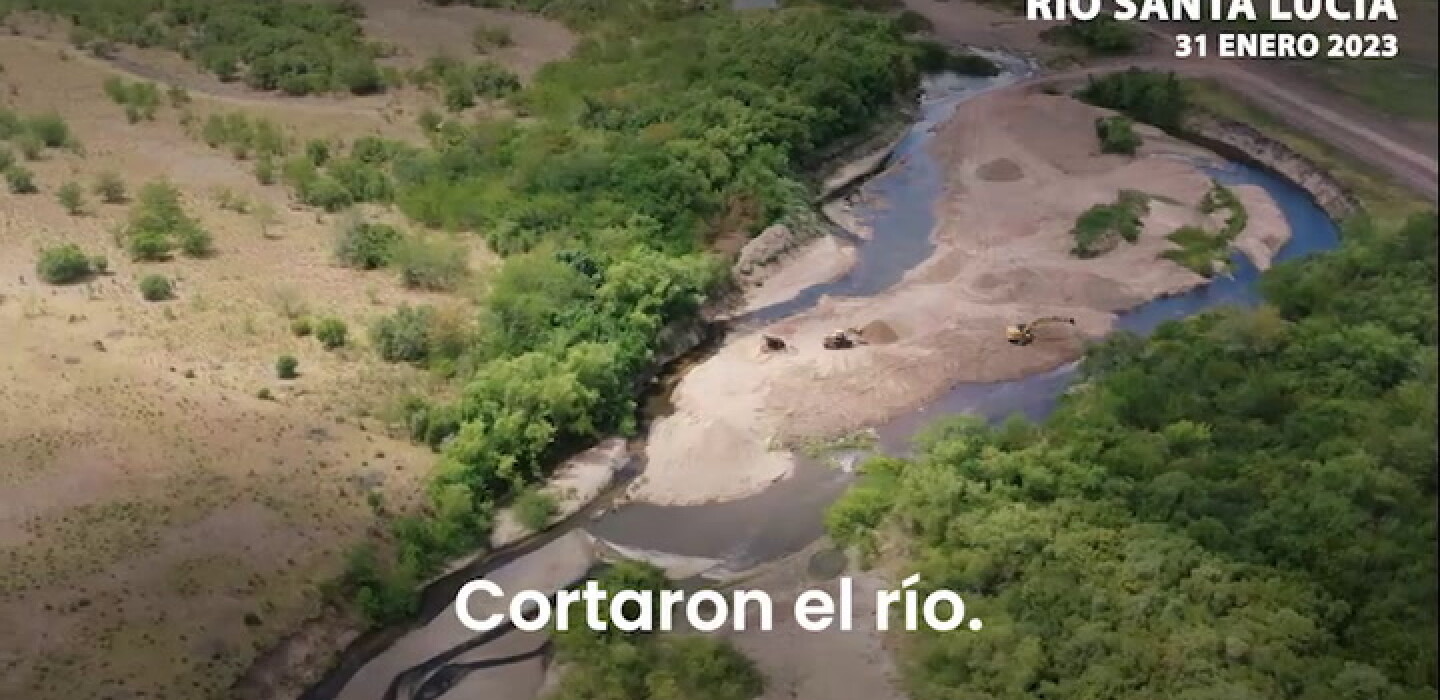 Tras denuncia de Orsi por desvío del curso del río Santa Lucía ...