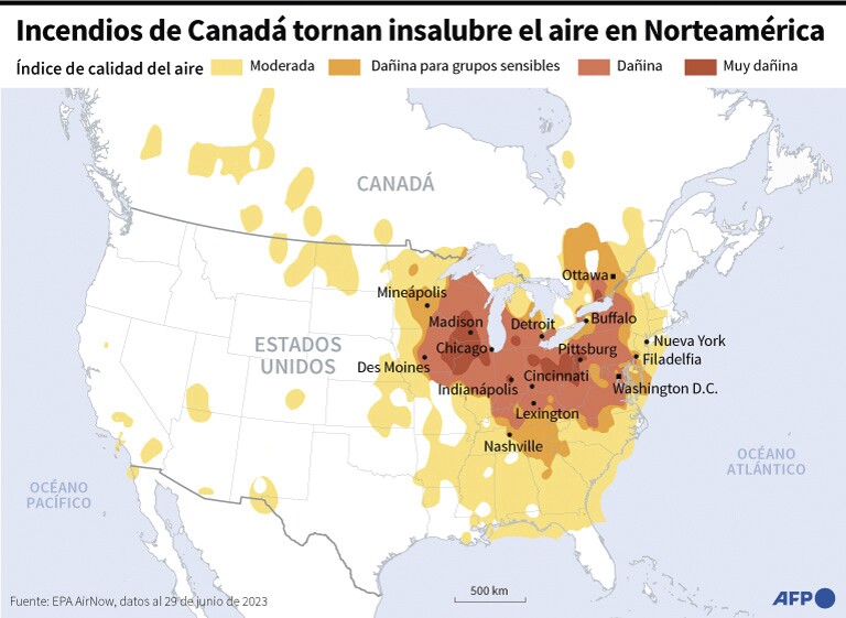 El Humo De Canadá Sofoca A Washington Y Chicago Las Ciudades Más
